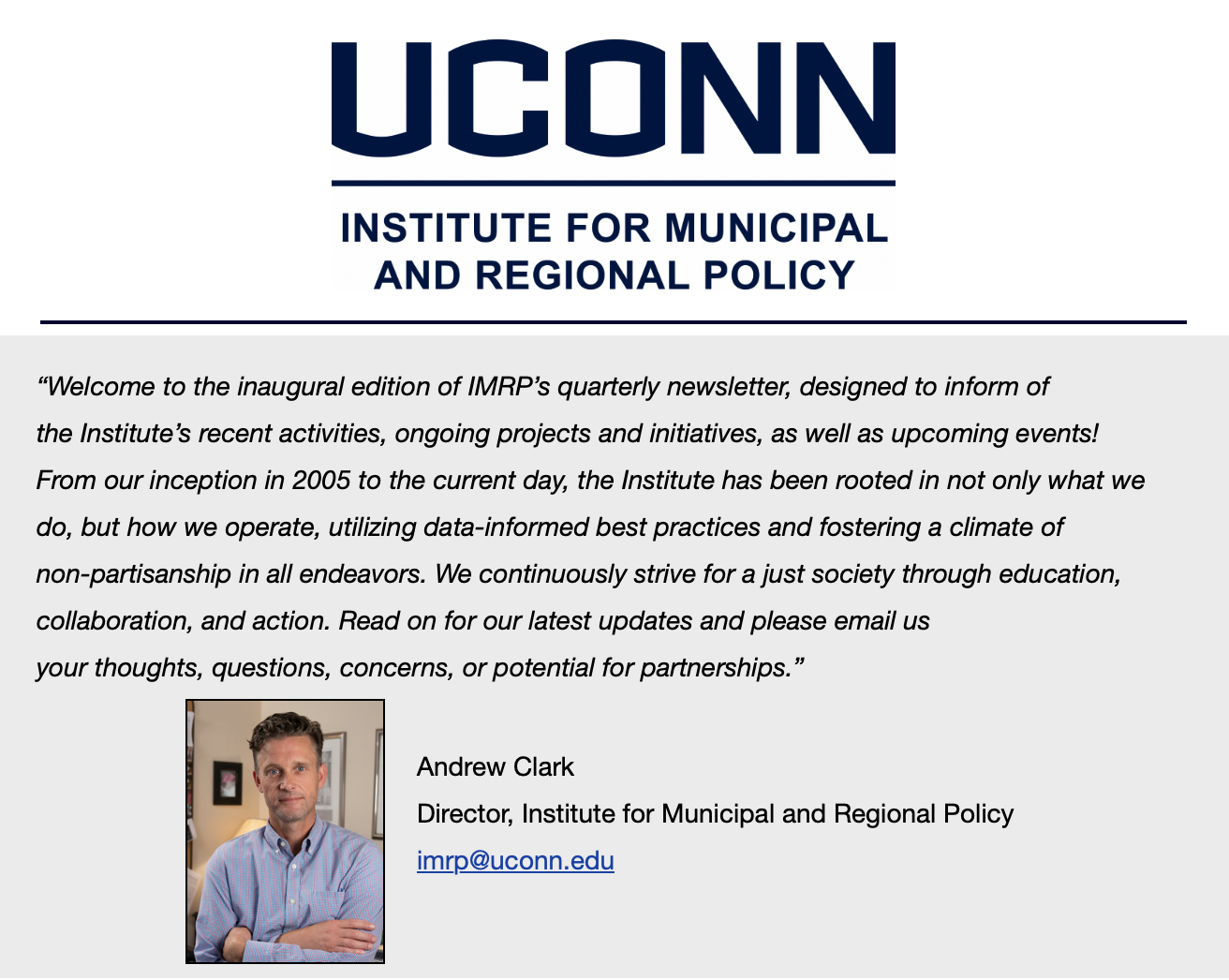 IMRP Launches Quarterly Newsletter | Institute for Municipal and ...